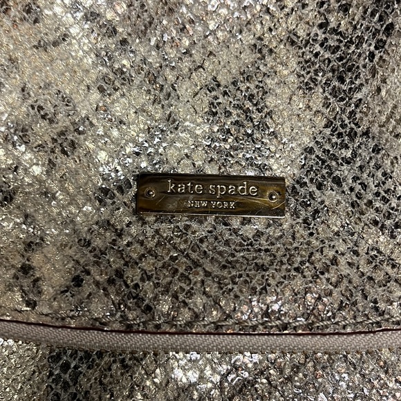 kate spade | Bags | Kate Spade Grey Metallic Snakeskin Totepurse | Poshmark